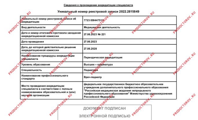 Никитина Валерия Сергеевна, педиатр - 4 отзыва | Королёв - ПроДокторов